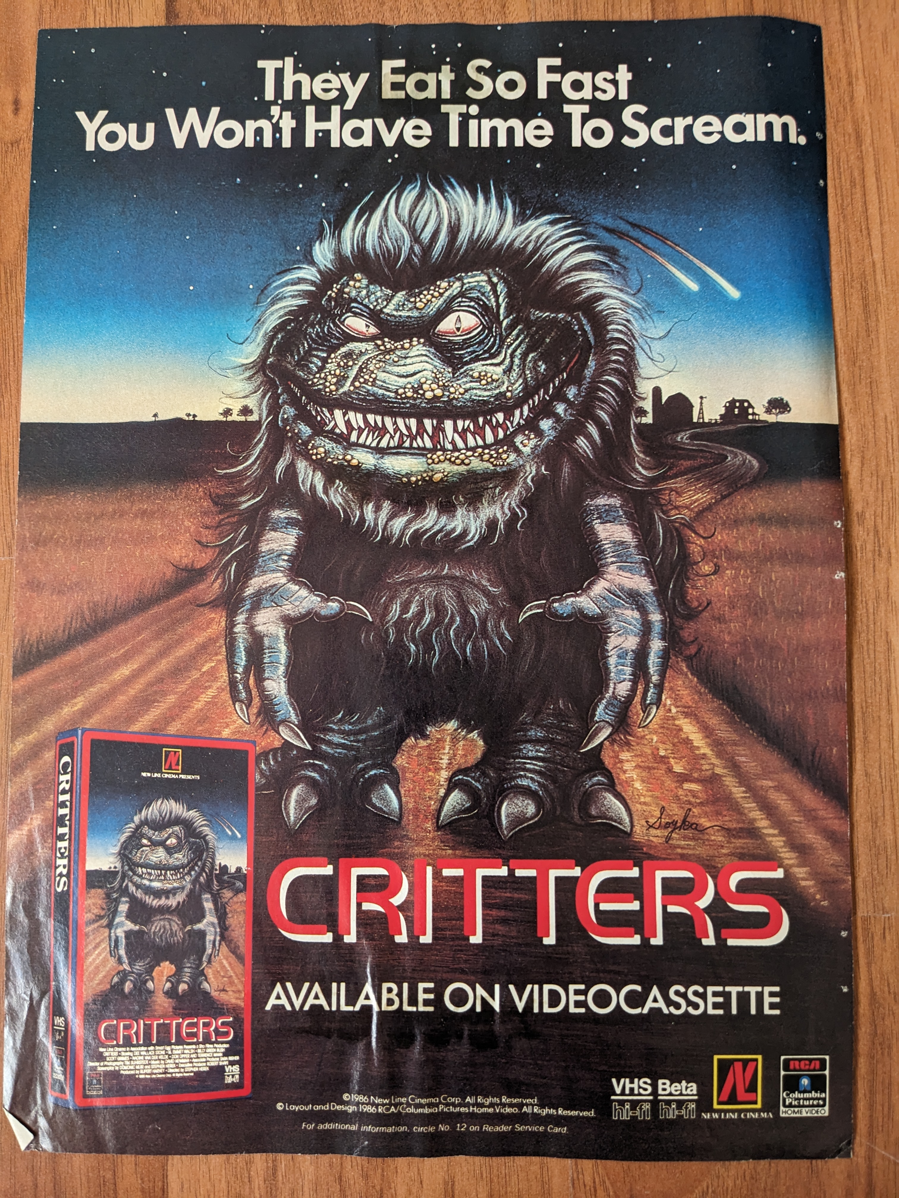 Fear Flashbacks! – CRITTERS rolls on to video in late 1986 – UNBOUND ...