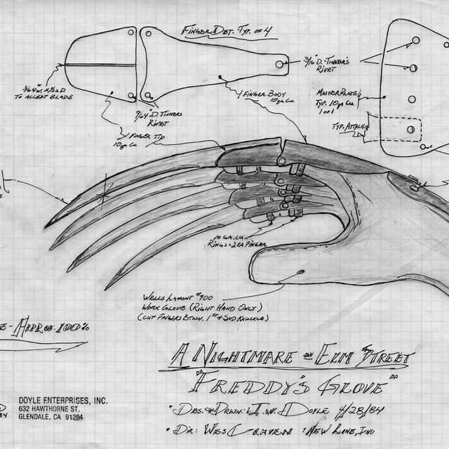 Fear Flashbacks! – Freddy Krueger’s original glove design from A ...